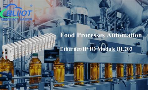bliiot ethernet ip distributed io module bl203 used in food process automation by chris wu