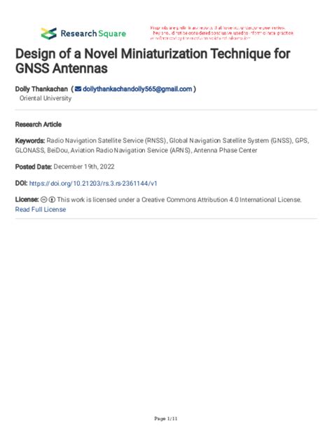 Pdf Design Of A Novel Miniaturization Technique For Gnss Antennas