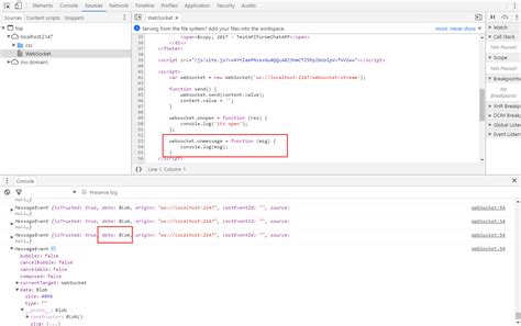 c websocket how do i send binary data to a client stack
