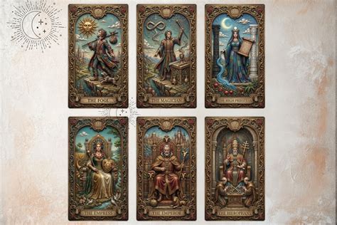 The Gilded Relief Major Arcana Tarot Cards