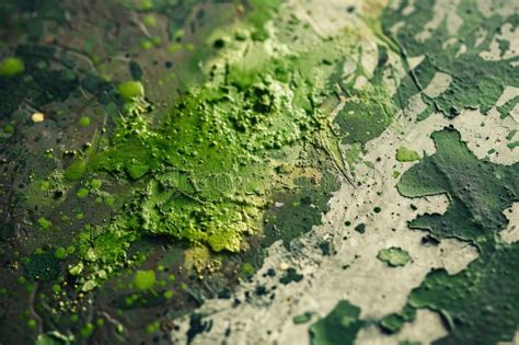 A Close Up Shot Of A Green Substance On A Surface Useful For Scientific Or Laboratory Settings