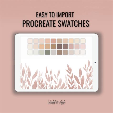 Neutral Boho Procreate Palette Color Chart Neutral Etsy