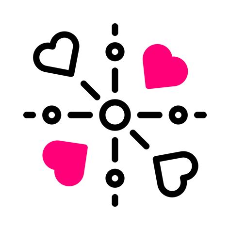 Decoration Icon Duotone Red Black Style Valentine Illustration Vector