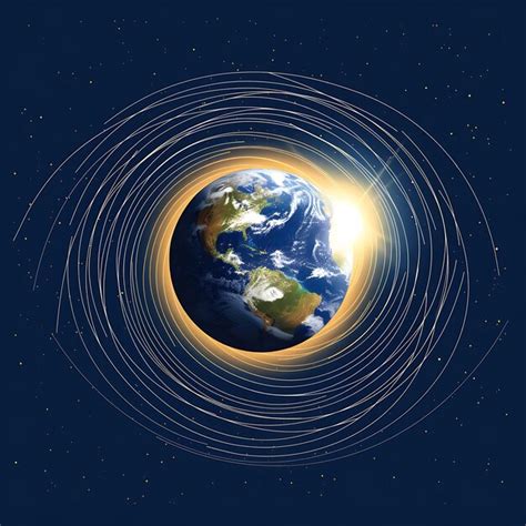 Dynamic Orbit Earths Journey Around The Sun Premium Ai Generated Image