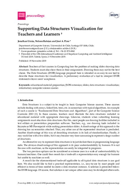 Pdf Supporting Data Structures Visualization For Teachers And Learners