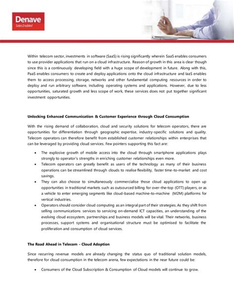 Cloud Consumption Trends In Telecom Docx Cloud Computing Internet