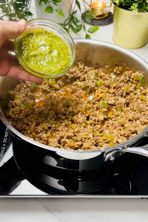 Ground Beef Pesto Pasta