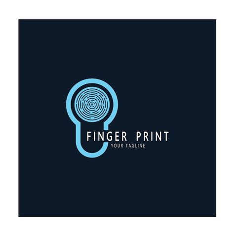 Premium Vector Simple Flat Fingerprint Logofor Securityidentificationbadgeemblembusiness