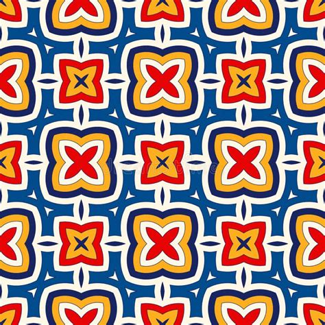 Bright Ethnic Abstract Background Seamless Pattern With Symmetric