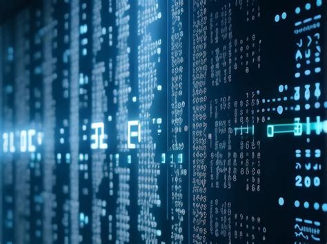 Premium Ai Image Binary Brilliance 3d Rendered Digital Matrix Code Background
