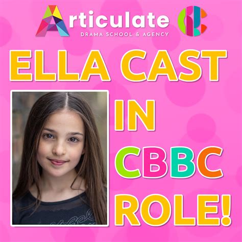 Articulate Drama School And Agency 🎬 Ella Cast In Cbbc Series 🎬 The Lovely Ella Bernstein Has