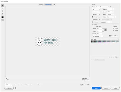 optimizing and exporting images in illustrator iu only files