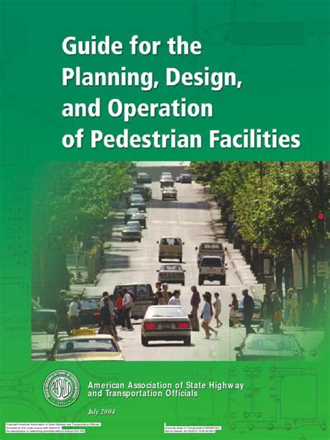 3 Guide For The Planning Design And Operation Of Pedestrain Facilities Pdf Pedestrian