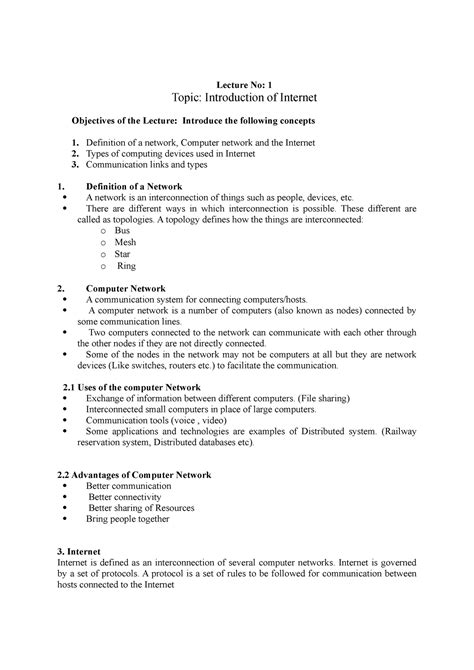 Lecture No 1 Excellent Notes Which Were Provided By Our Faculty