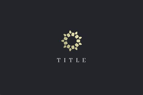 Gold Hydrangea Logo For Elegant Branding