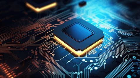 Computer Motherboard With Cpu Circuit Board System Chip With Core Processor Premium Ai