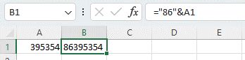 How To Add Country Area Code To A Phone Number List In Excel