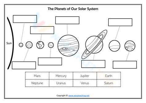 Solar System Cut Paste Activity Worksheet Worksheets Library