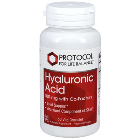 Hyaluronic Acid 100 Mg Protocol For Life Balance Supplement