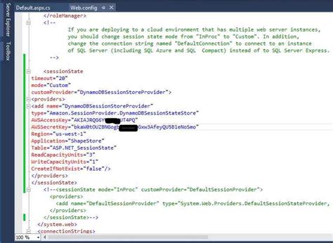 using dynamodb as a session state provider cloud services net702