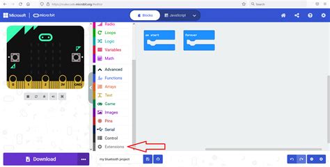 Create A Bluetooth Enabled Makecode Project With No Pairing Required Kaspers Microbit