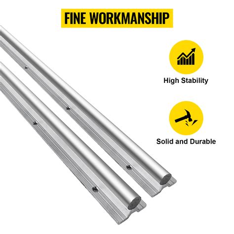 Vevor Linear Rail 2pcs Sbr20 1500mm Linear Slide Rail 4 Pcs Sbr20uu Bearing Block Cnc Kit