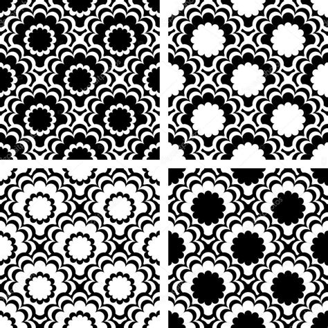 Floral Geometric Patterns Seamless Floral Geometric Patterns — Stock