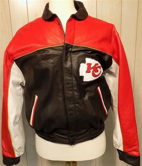 Vintage Kansas City Chiefs Football Leather Jacket Maker Of Jacket