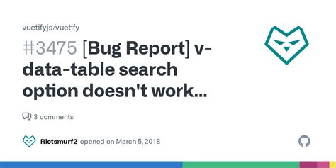 Bug Report V Data Table Search Option Doesn T Work When Using The Paginate And Sort Server