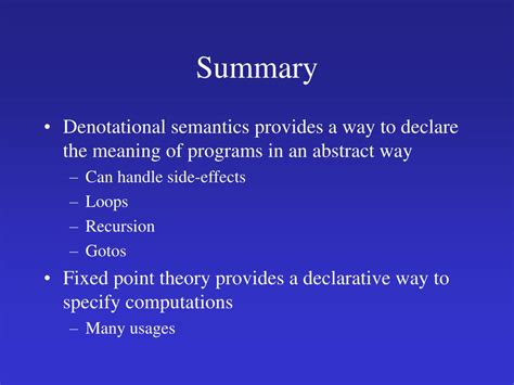 Ppt Programming Language Semantics Denotational Semantics Powerpoint