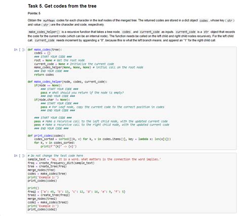 Task Get Codes From The Tree Points Obtain The Chegg