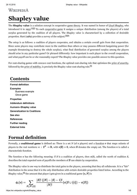 M04 Shapley Value Shapley Value The Shapley Value Is A Solution