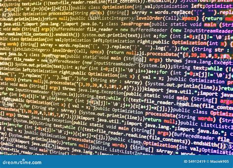 Programming Coding Source Code Screen Stock Illustration Illustration Of Abstract