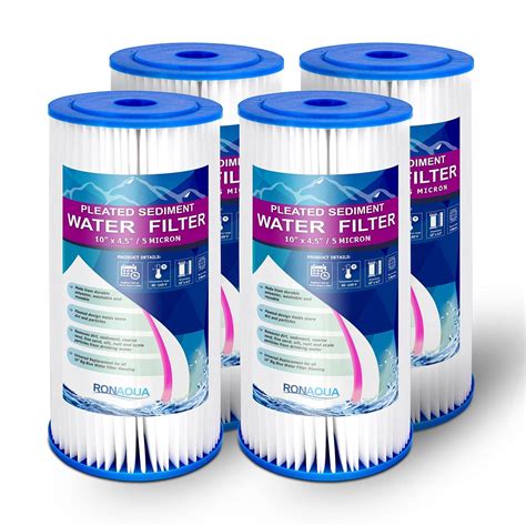 Big Blue Pleated Washable And Reusable Sediment Filter 5 Micron Amplified