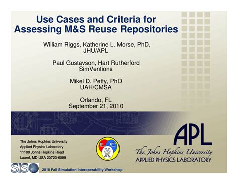 Pdf Use Cases And Criteria For Assessing Mands Reuse Repositories