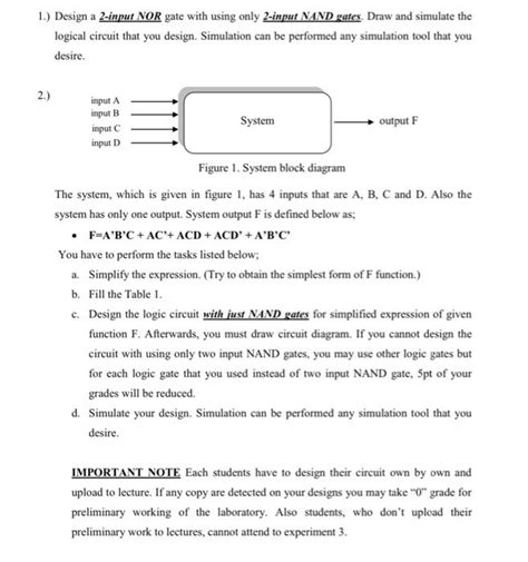 Solved Design A Input NOR Gate With Using Only Input Chegg