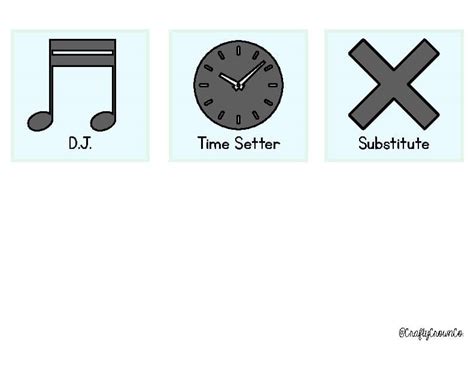 Classroom Job Visuals By Crafty Crown Co Tpt