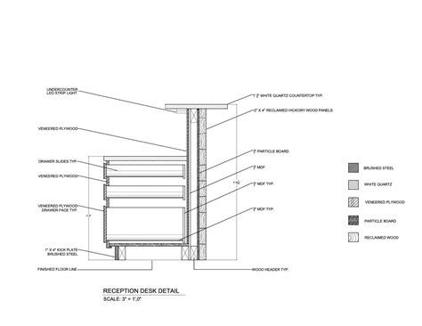 Architectural Section Drawing With Labels