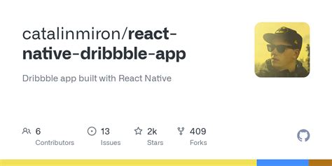 GitHub Catalinmiron React Native Dribbble App Dribbble App Built With React Native