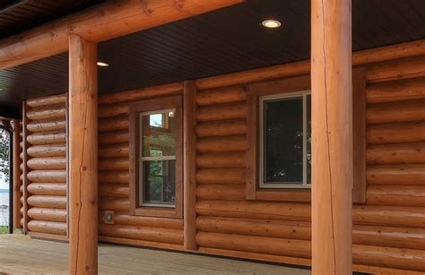 Cedar Log Wall