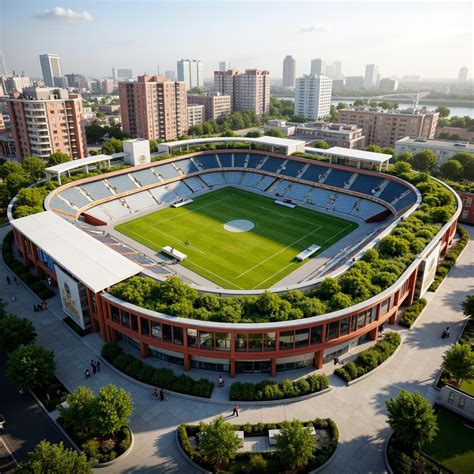 Football Stadium Social Housing Style Architecture Design Ideas