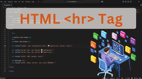Html Hr Tag Syntax Usage And Examples Html Glossary Youtube