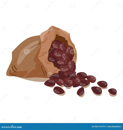 Cacao Seed Sack Icon Cartoon Vector Cocoa Bean Stock Vector Illustration Of Emblem Chunk
