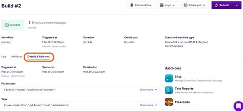 checking build details bitrise docs