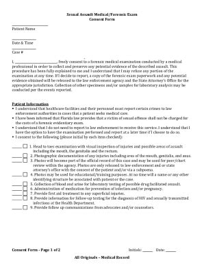 Fillable Online Sexual Assault Forensic Medical Exam Documentation Revised 2021 Fax Email Print