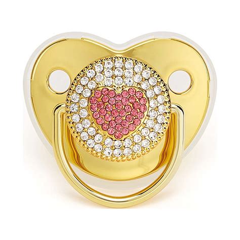 Ywdj Newborn Weaning Pacifier Silicone Clip Silicone Pacifier Infant Pacifier Gold M