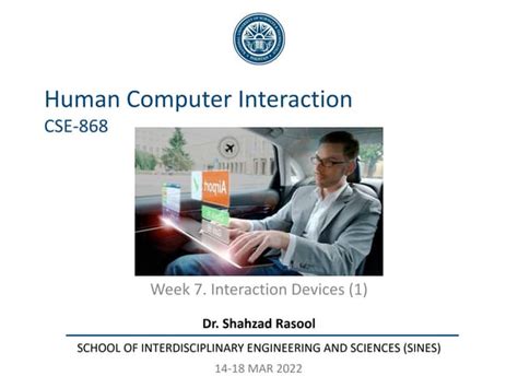 Cse868 Week 07 Interaction Devices 1pdf