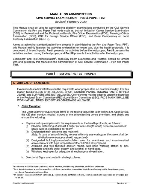Manual Cse Pen Paper Test Revised 2023 02 Modified Protocols A