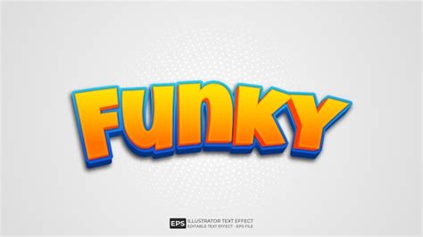 premium vector funky editable text effect font