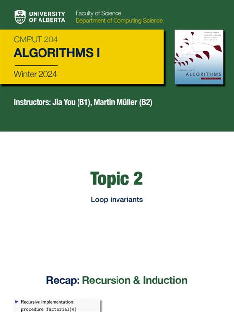cmput204 topic2 loop invariant pdf control flow mathematics